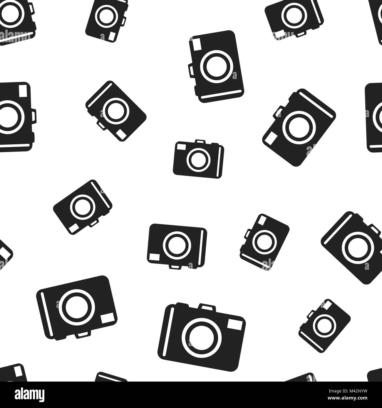 Camera seamless pattern background. Business flat vector illustration ...
