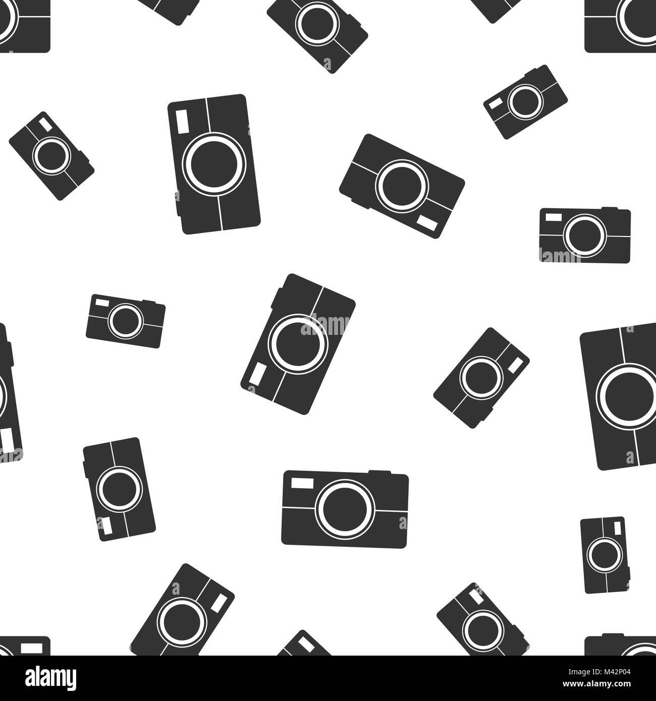 Camera seamless pattern background. Business flat vector illustration ...
