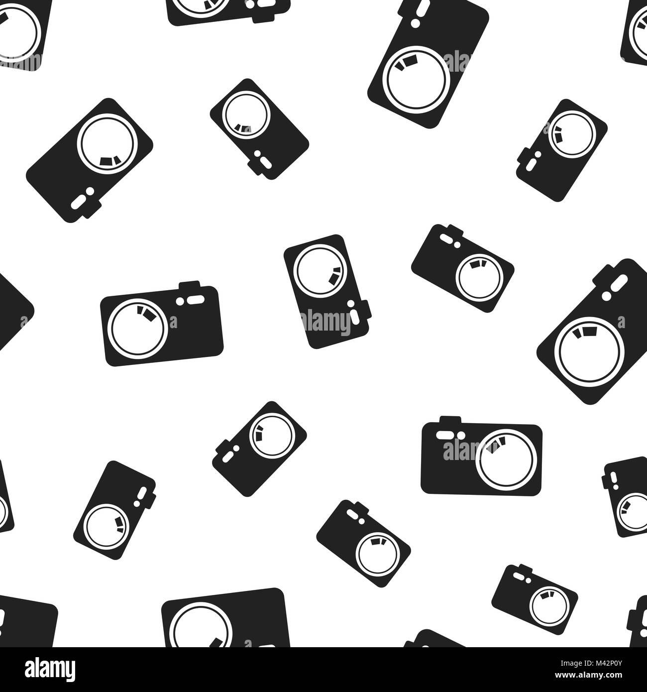 Camera seamless pattern background. Business flat vector illustration ...
