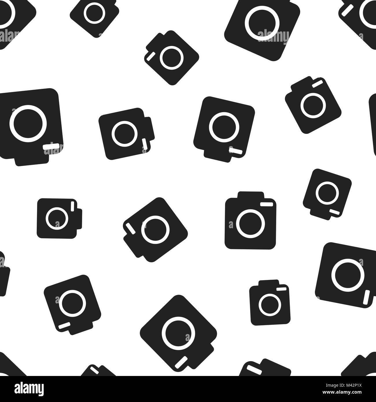 Camera seamless pattern background. Business flat vector illustration ...