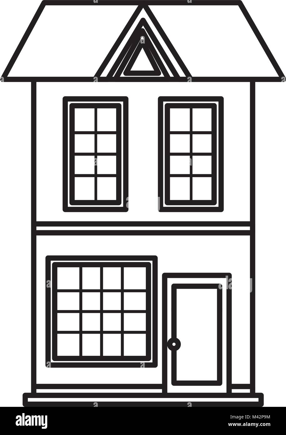 big building facade front vector illustration design Stock Vector Image ...