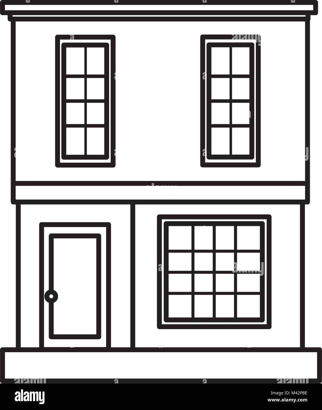 big building facade front vector illustration design Stock Vector Image ...