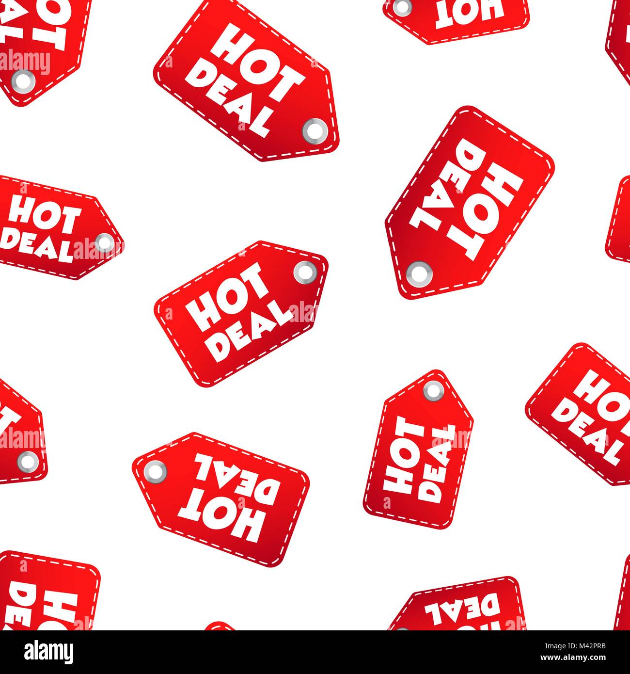 Hot deal hang tag seamless pattern background. Business flat vector ...