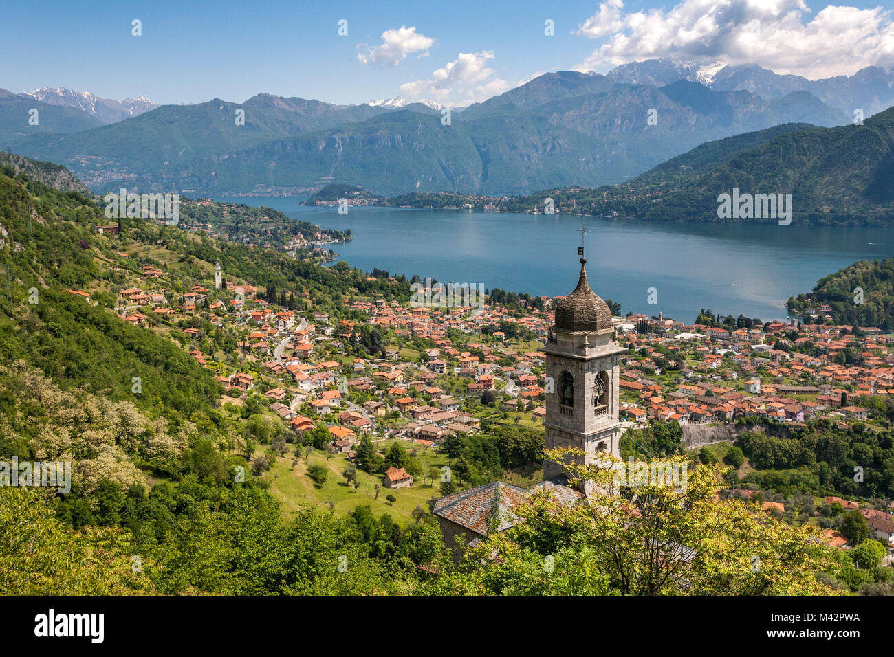Santa Maria del Soccorso church on the Lenno village of the Como lake ...