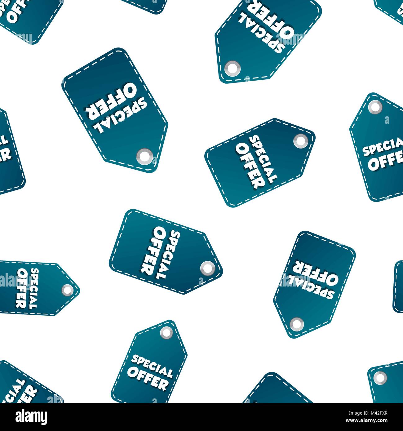 Special offer hang tag seamless pattern background. Business flat ...