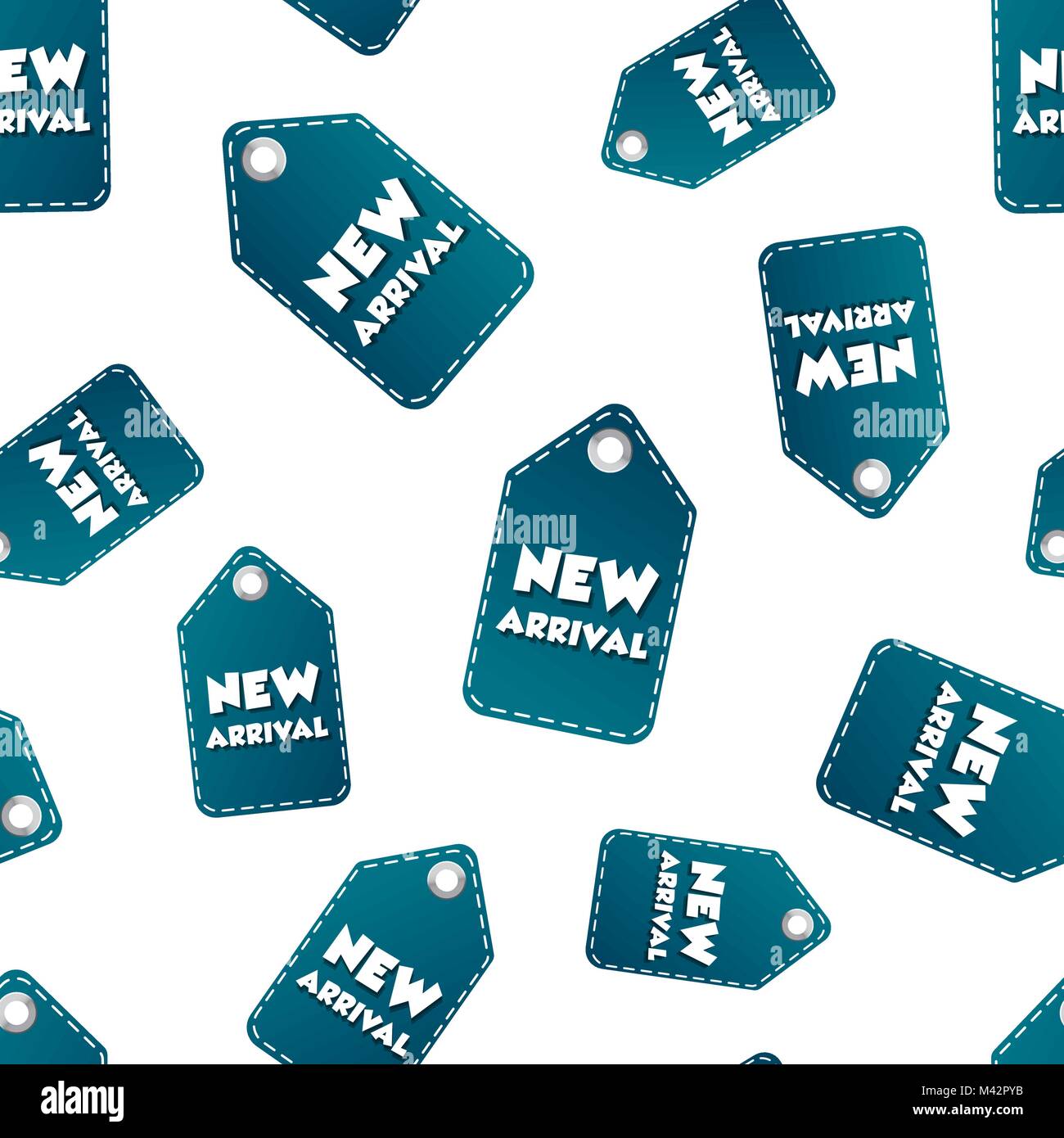 New arrival hang tag seamless pattern background. Business flat vector ...
