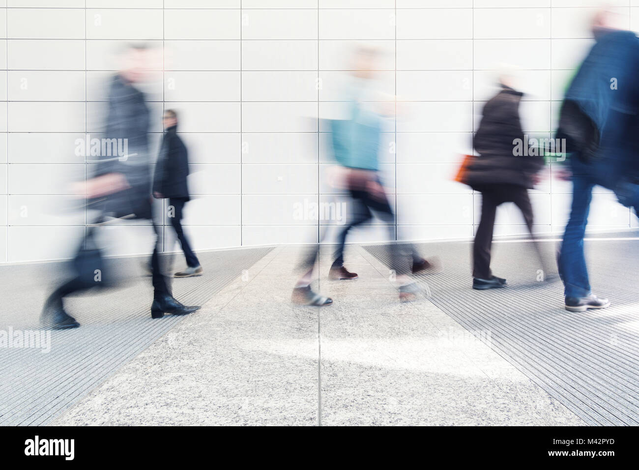 blurred people in a corridor Stock Photo - Alamy