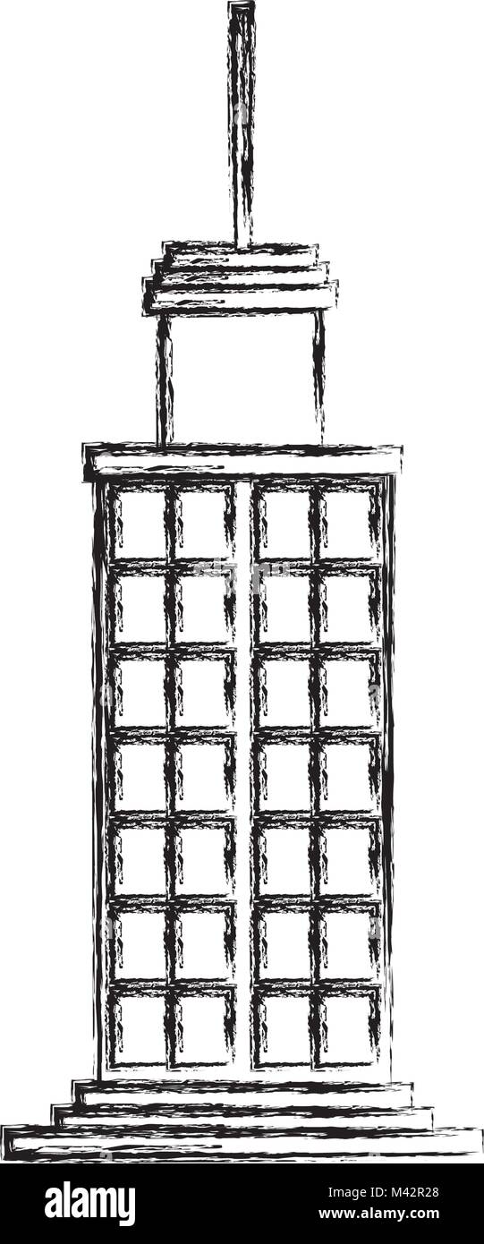 big building skyscraper facade vector illustration design Stock Vector ...