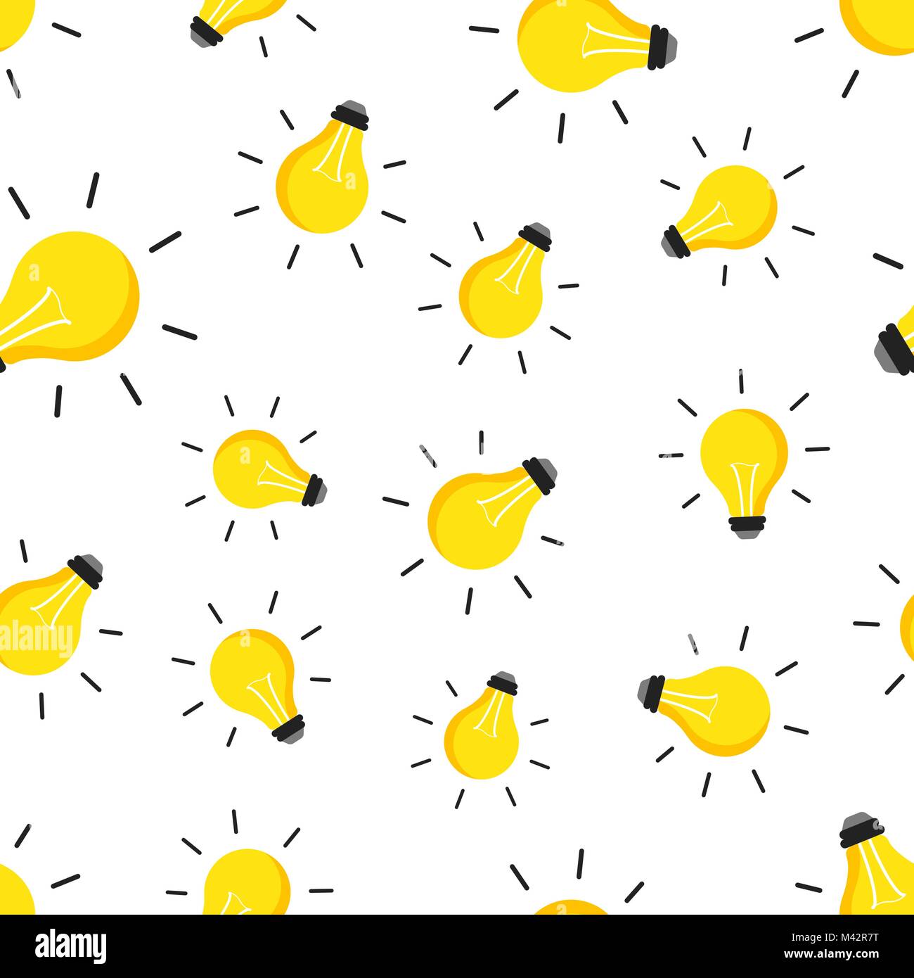 Halogen lightbulb seamless pattern background. Business flat vector ...