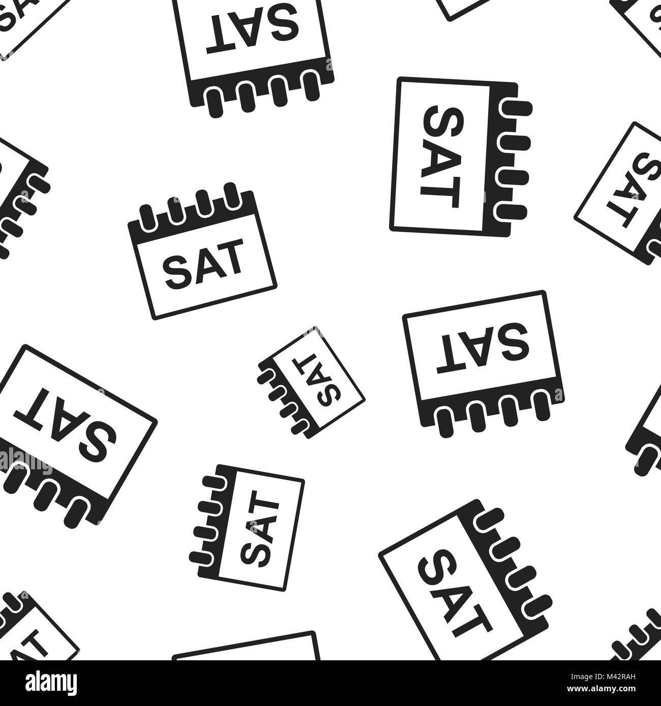 Saturday calendar page seamless pattern background. Business flat ...
