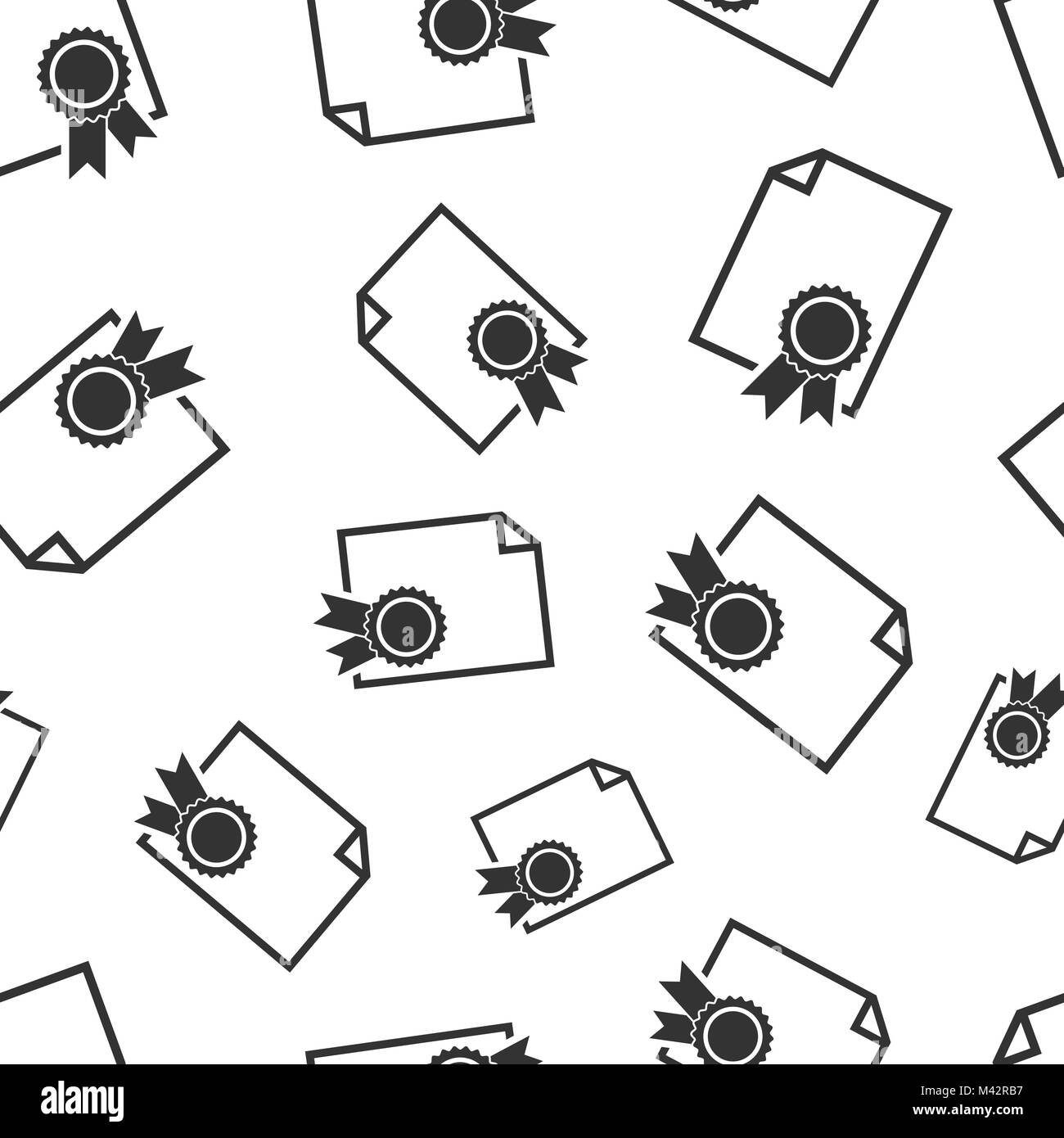 Certificate diploma seamless pattern background. Business flat vector ...