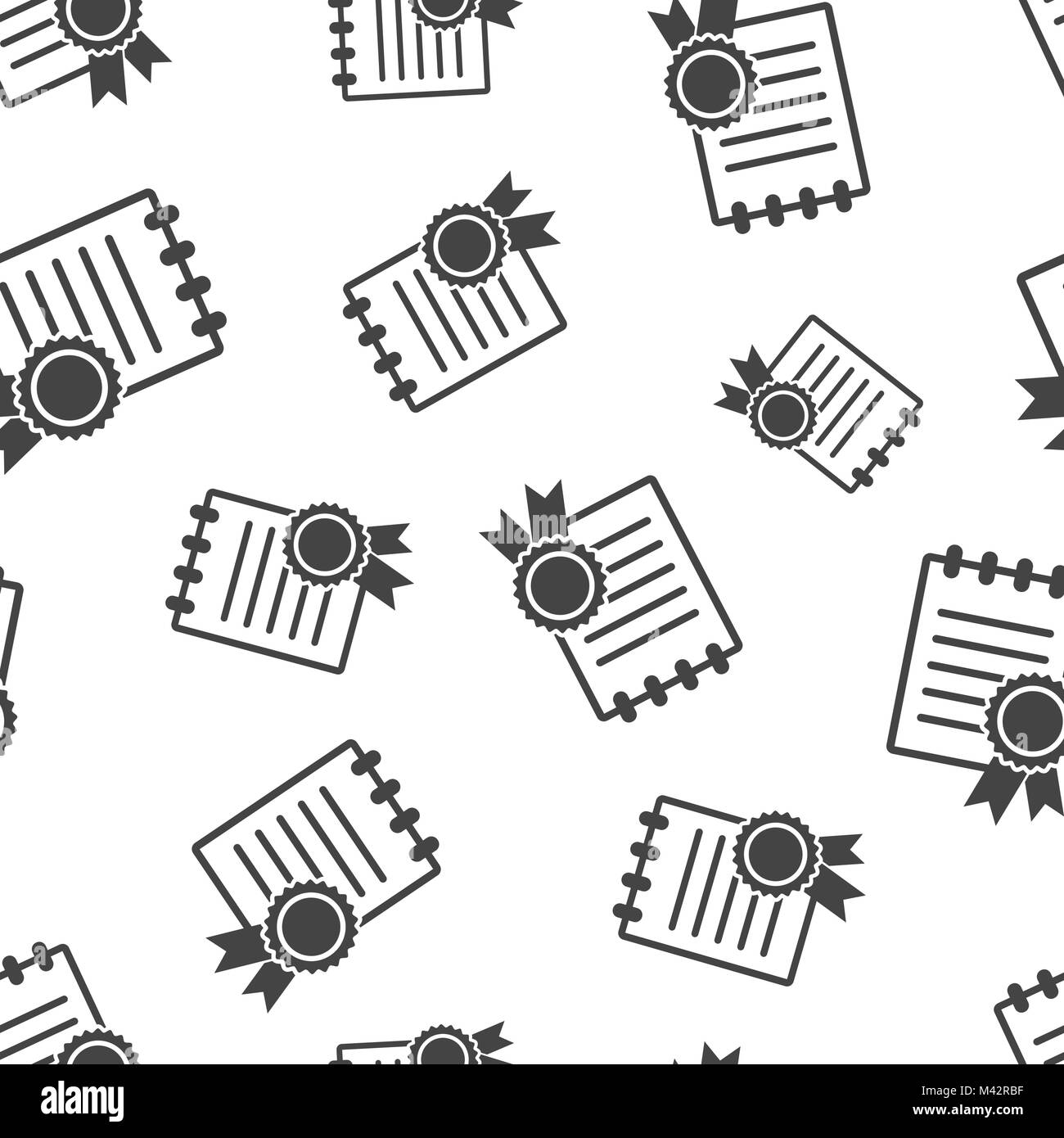 Certificate diploma seamless pattern background. Business flat vector ...