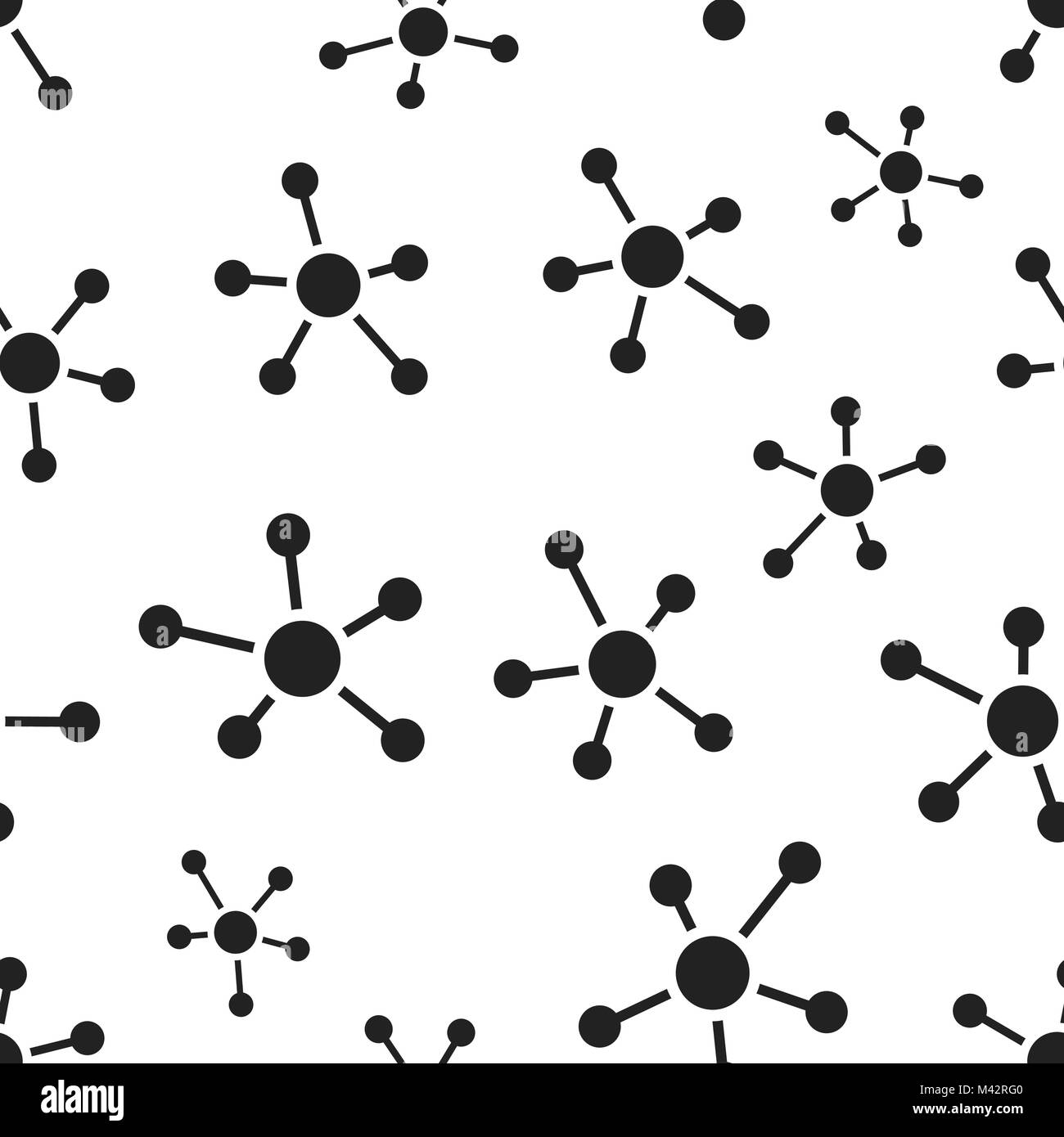 Social network, molecule, dna seamless pattern background. Business flat vector illustration ...