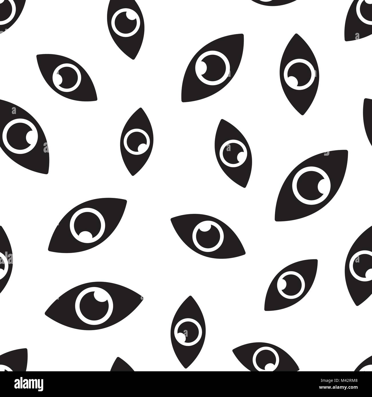 Eye seamless pattern background. Business flat vector illustration ...