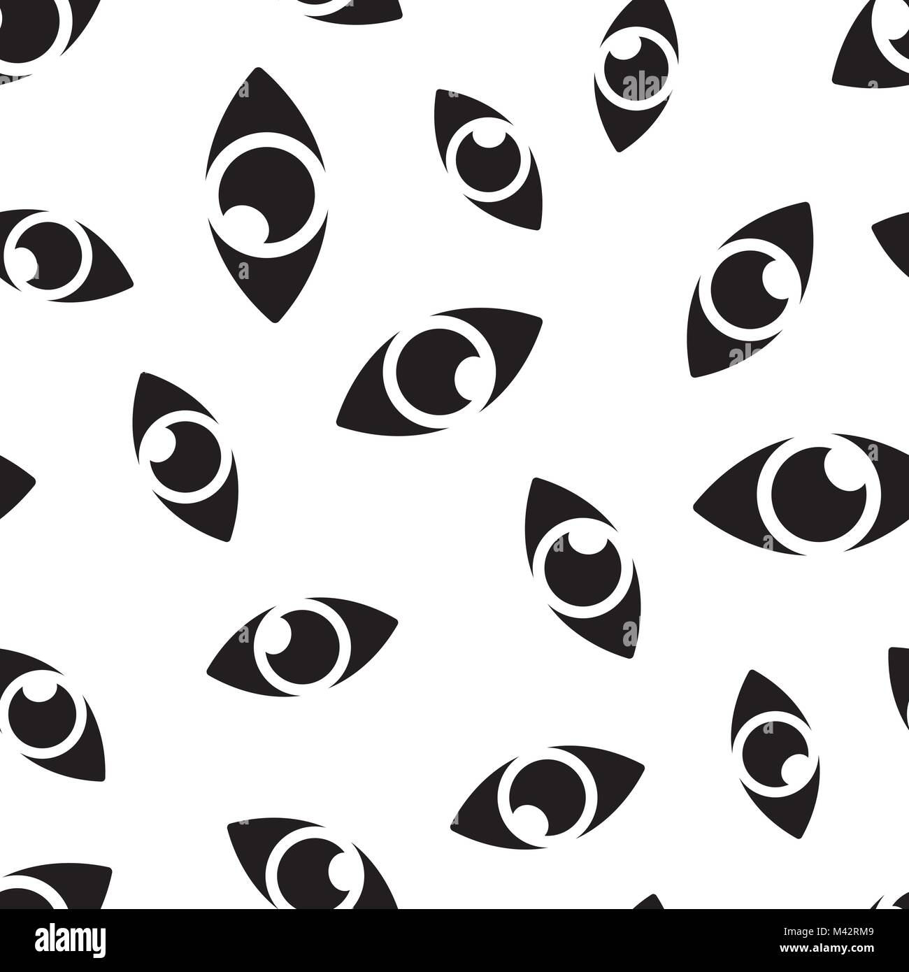 Eye seamless pattern background. Business flat vector illustration ...