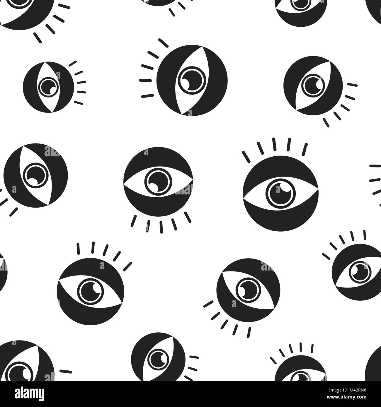 Eye seamless pattern background. Business flat vector illustration ...