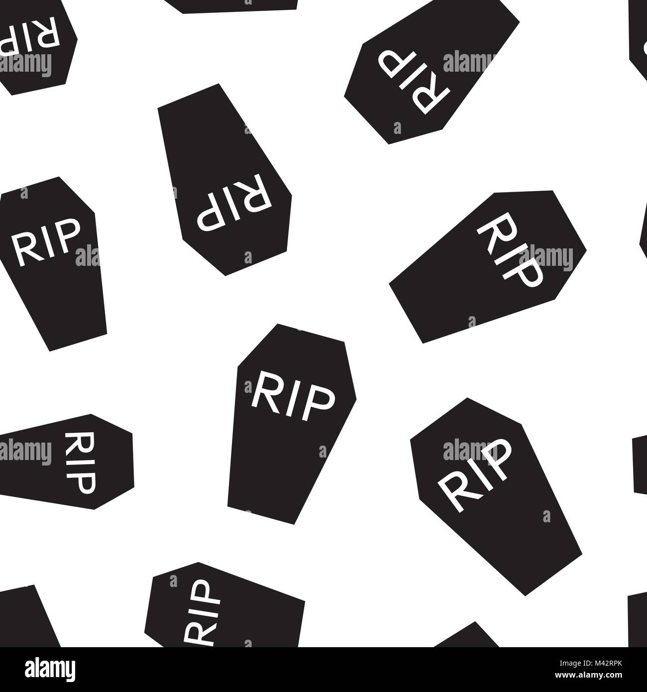 Halloween grave seamless pattern background. Business flat vector ...