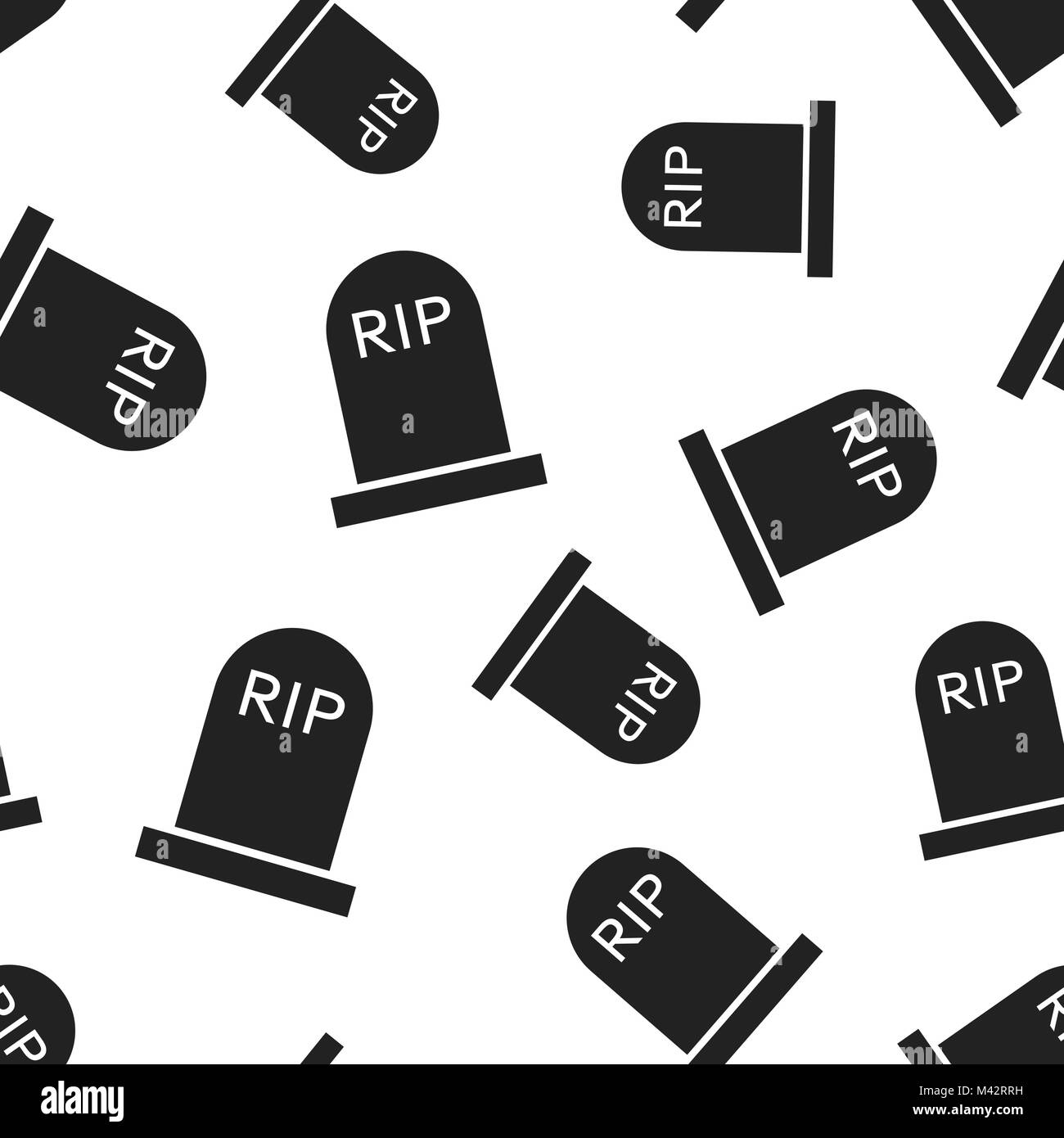 Halloween grave seamless pattern background. Business flat vector ...