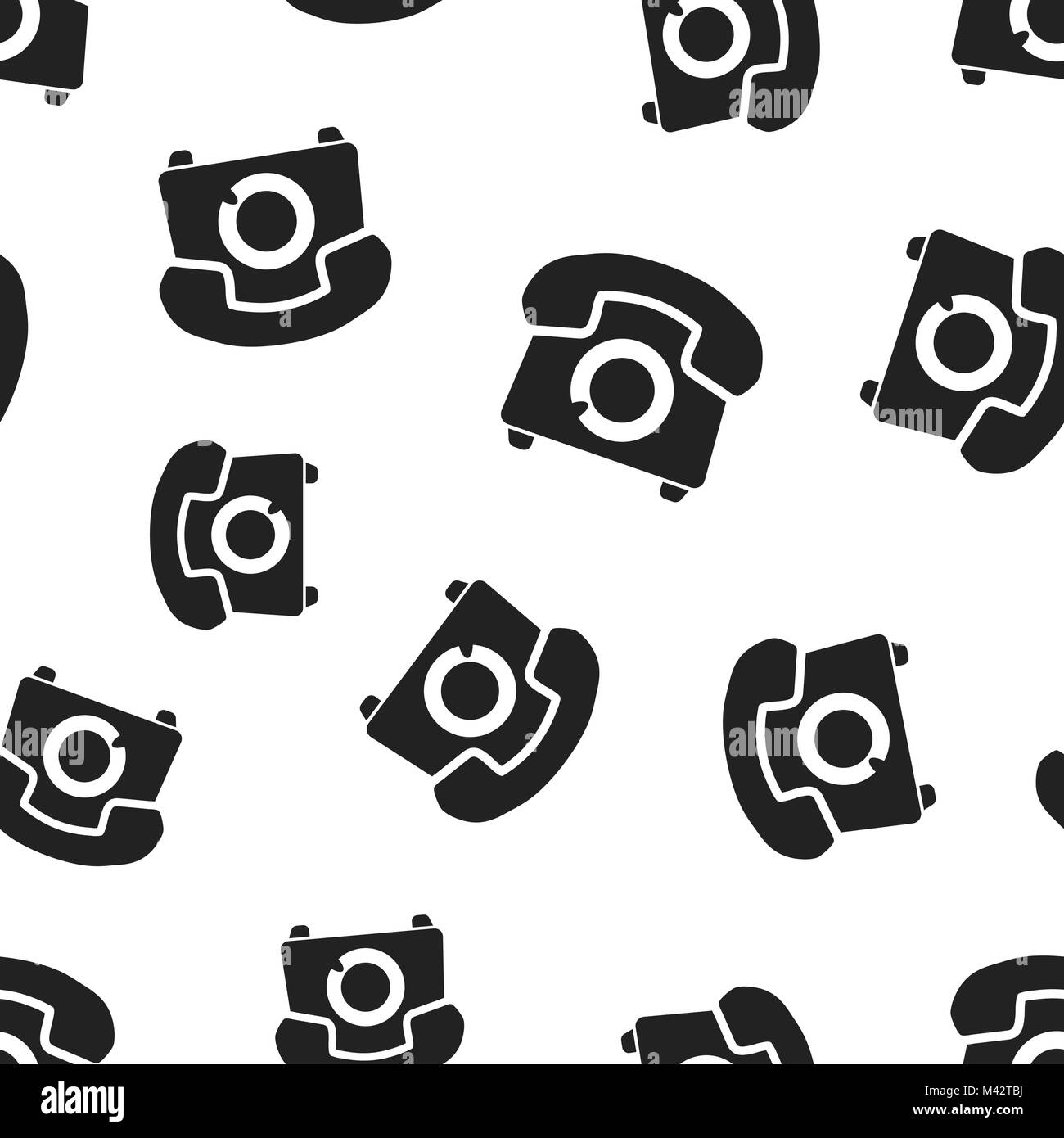 Phone seamless pattern background. Business flat vector illustration ...
