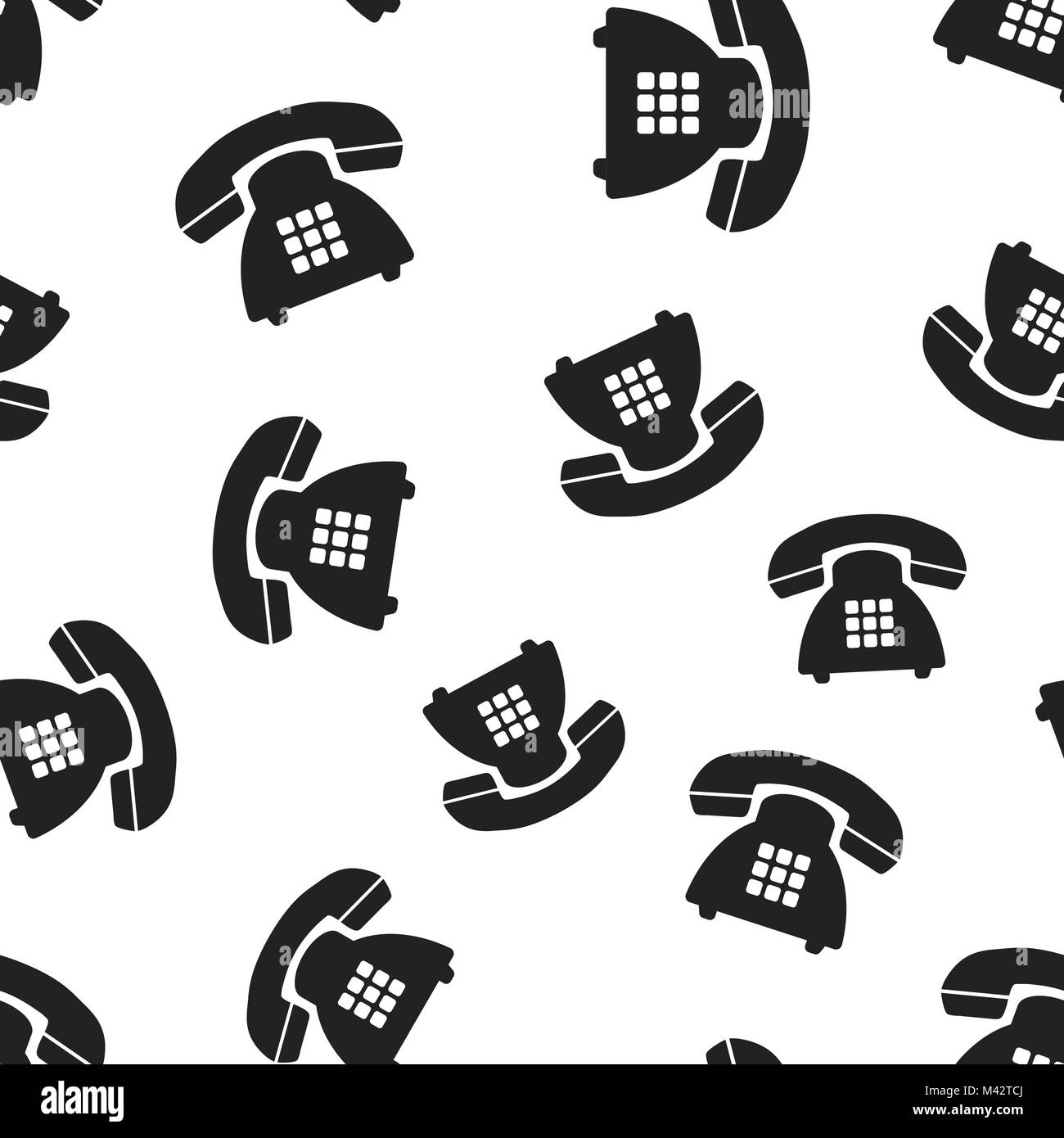 Phone seamless pattern background. Business flat vector illustration ...