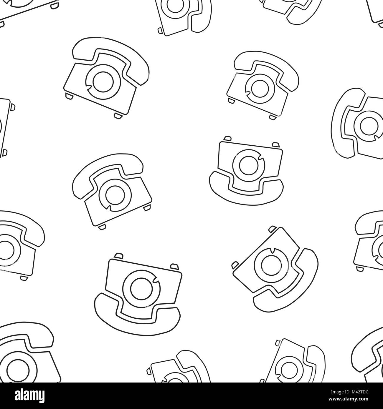 Phone seamless pattern background. Business flat vector illustration ...