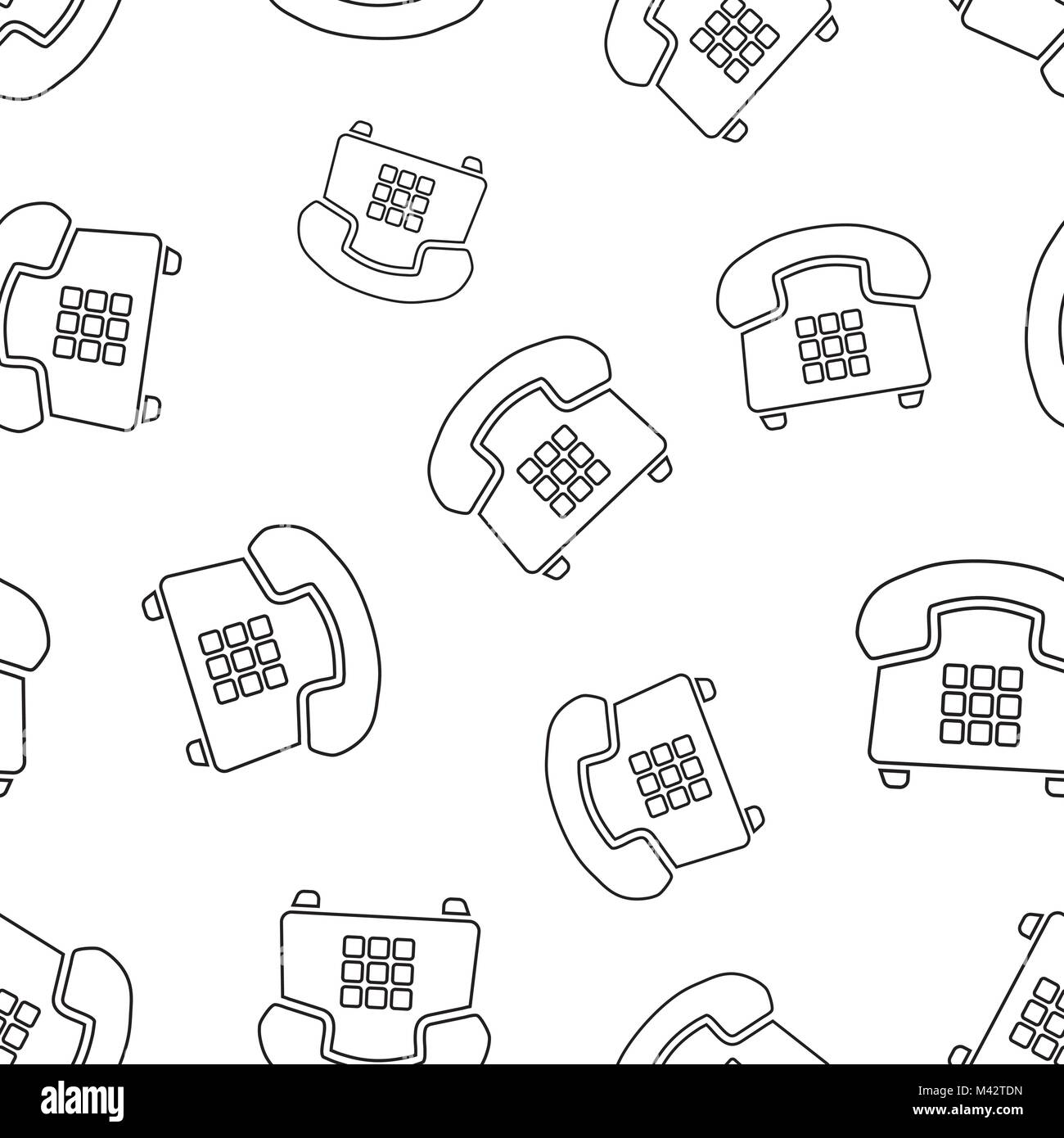 Phone seamless pattern background. Business flat vector illustration ...