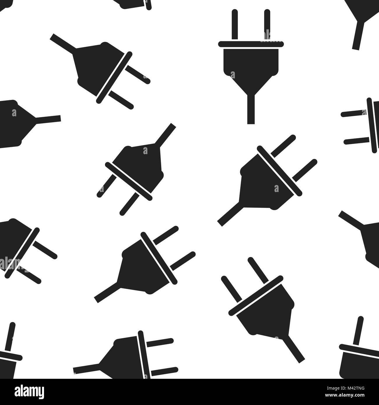 Power wire cable seamless pattern background. Business flat vector ...