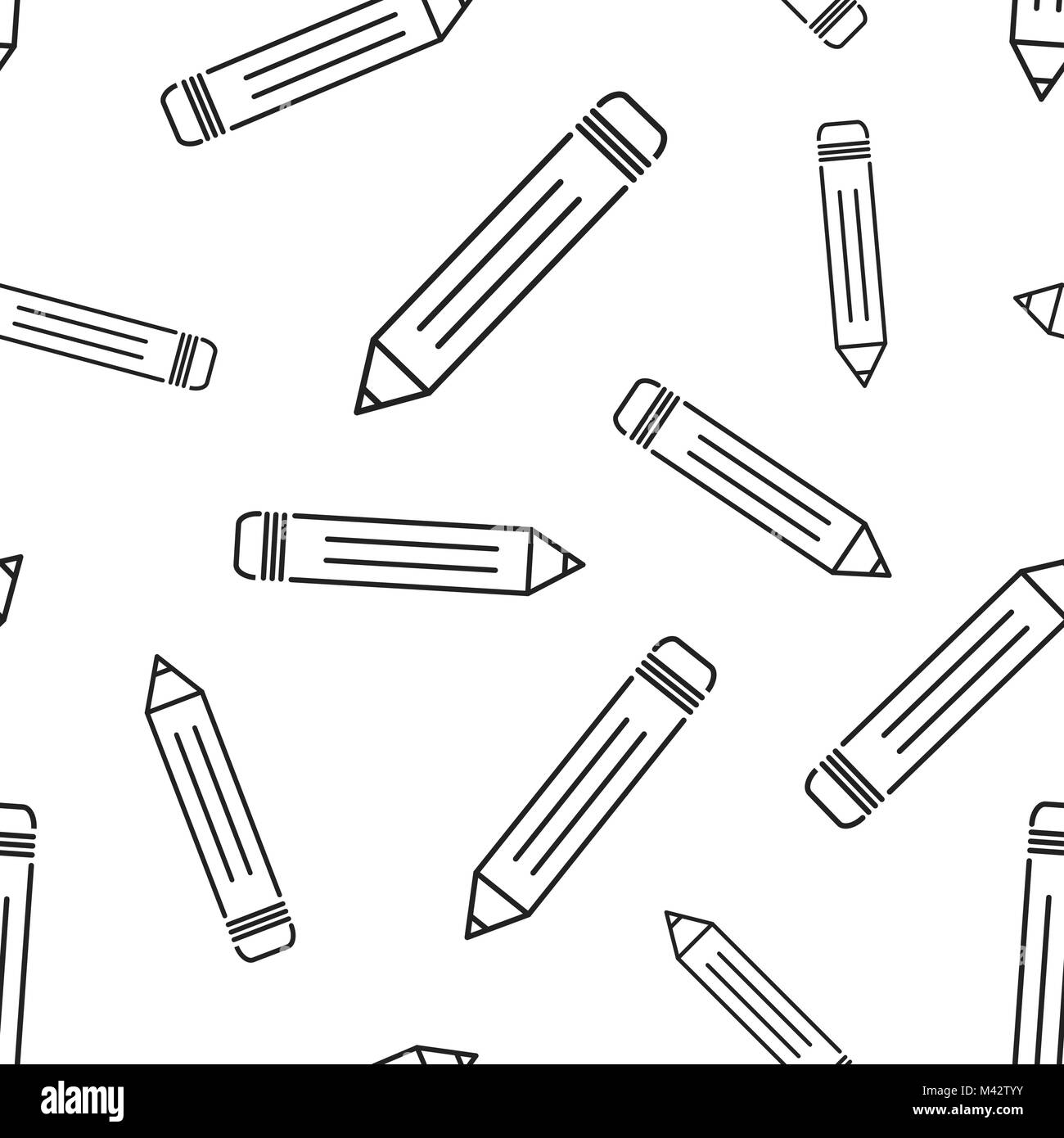 Pencil seamless pattern background. Business flat vector illustration ...