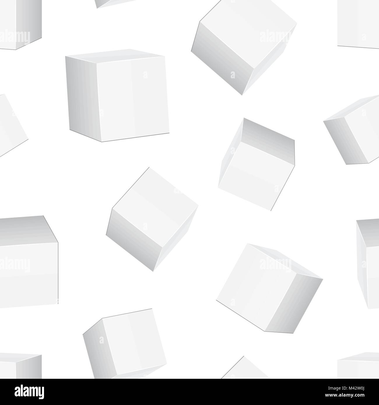 Carton 3d box seamless pattern background. Business flat vector ...