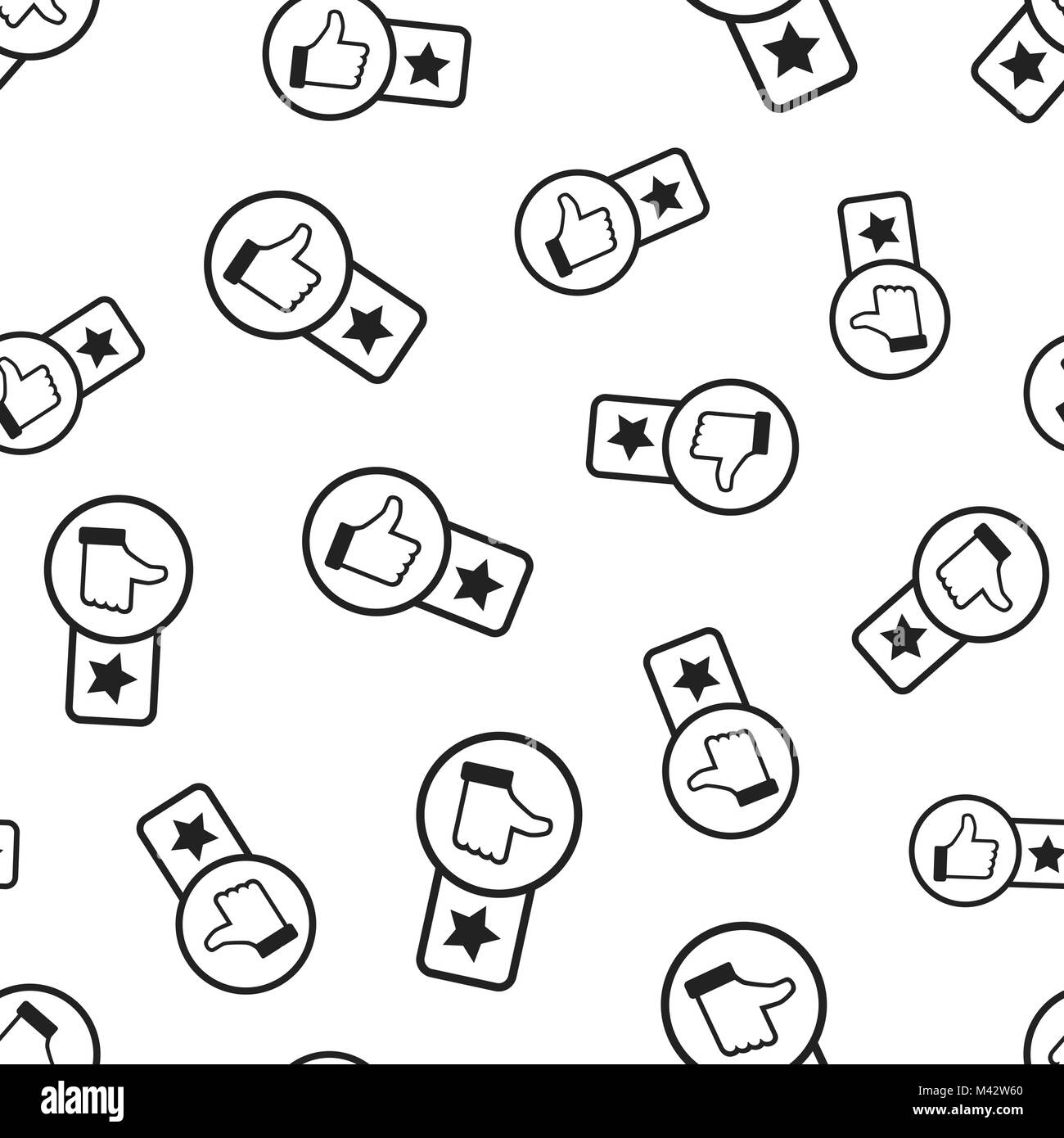 Customer review 1 star seamless pattern background. Business flat ...