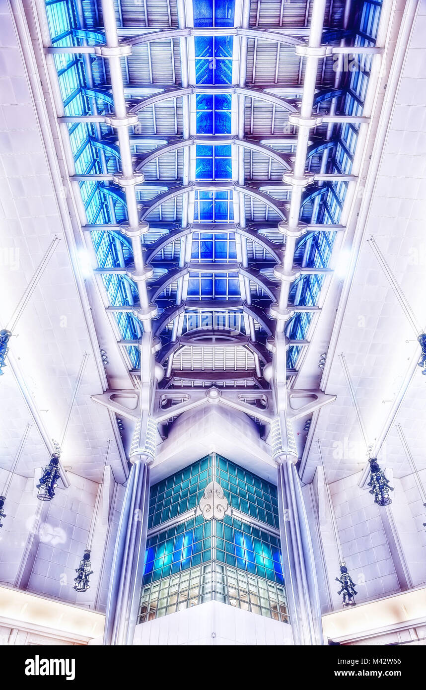 Glass wall with steel support detail hi-res stock photography and ...