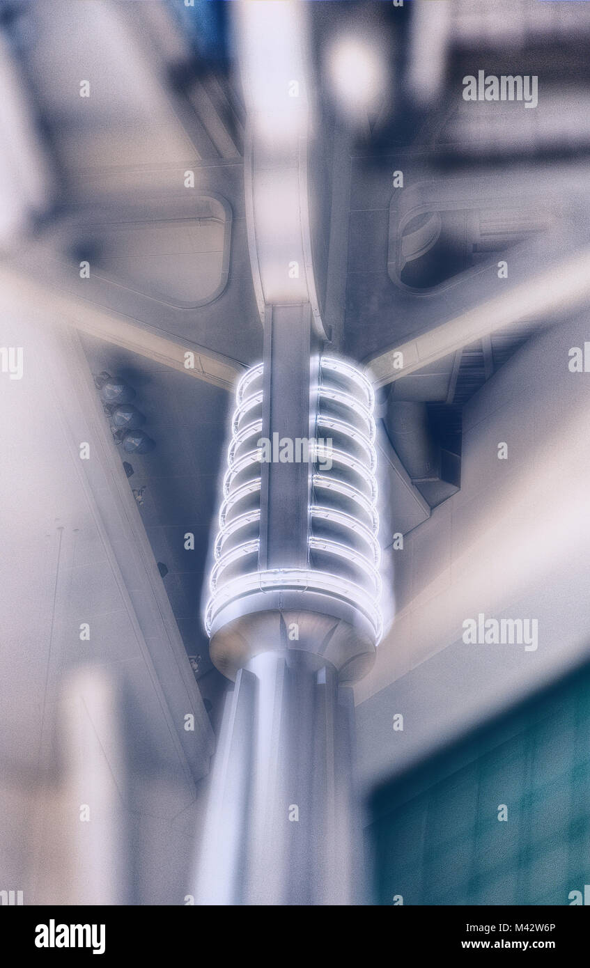 Modern Bright Metal Atrium taken in 2015 Stock Photo - Alamy