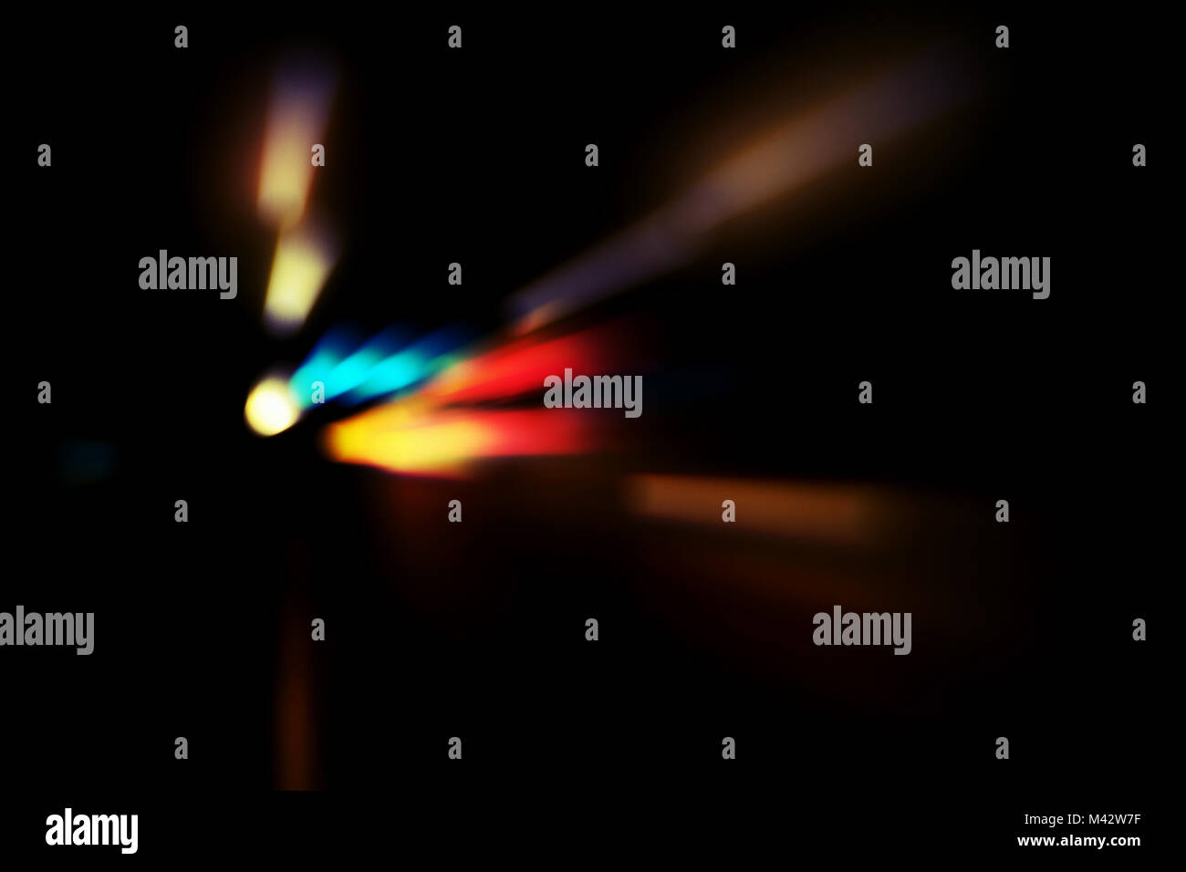 Blurry Illumination and night lights, car traffic motion blur the speed ...