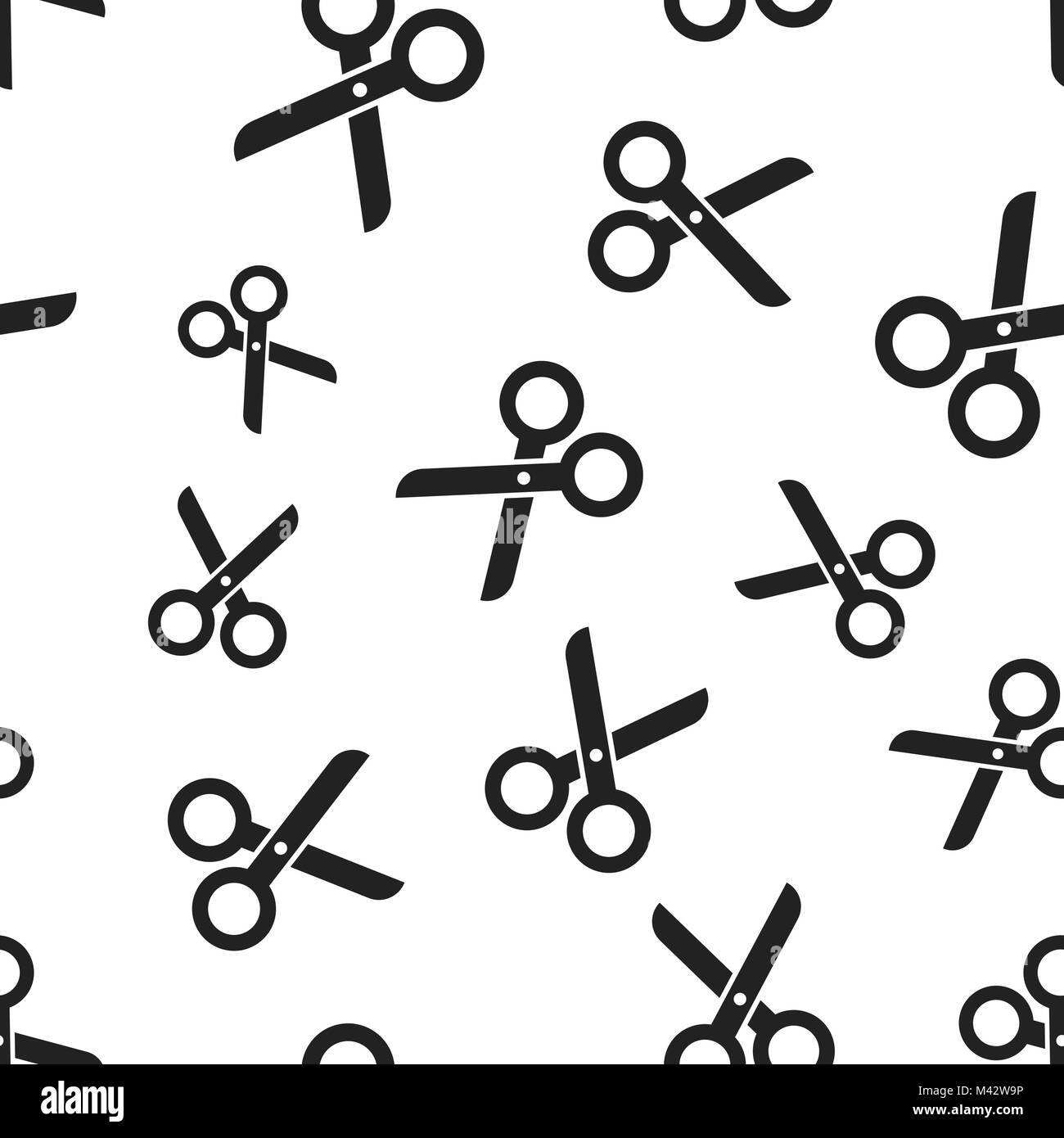 Scissors seamless pattern background. Business flat vector illustration ...