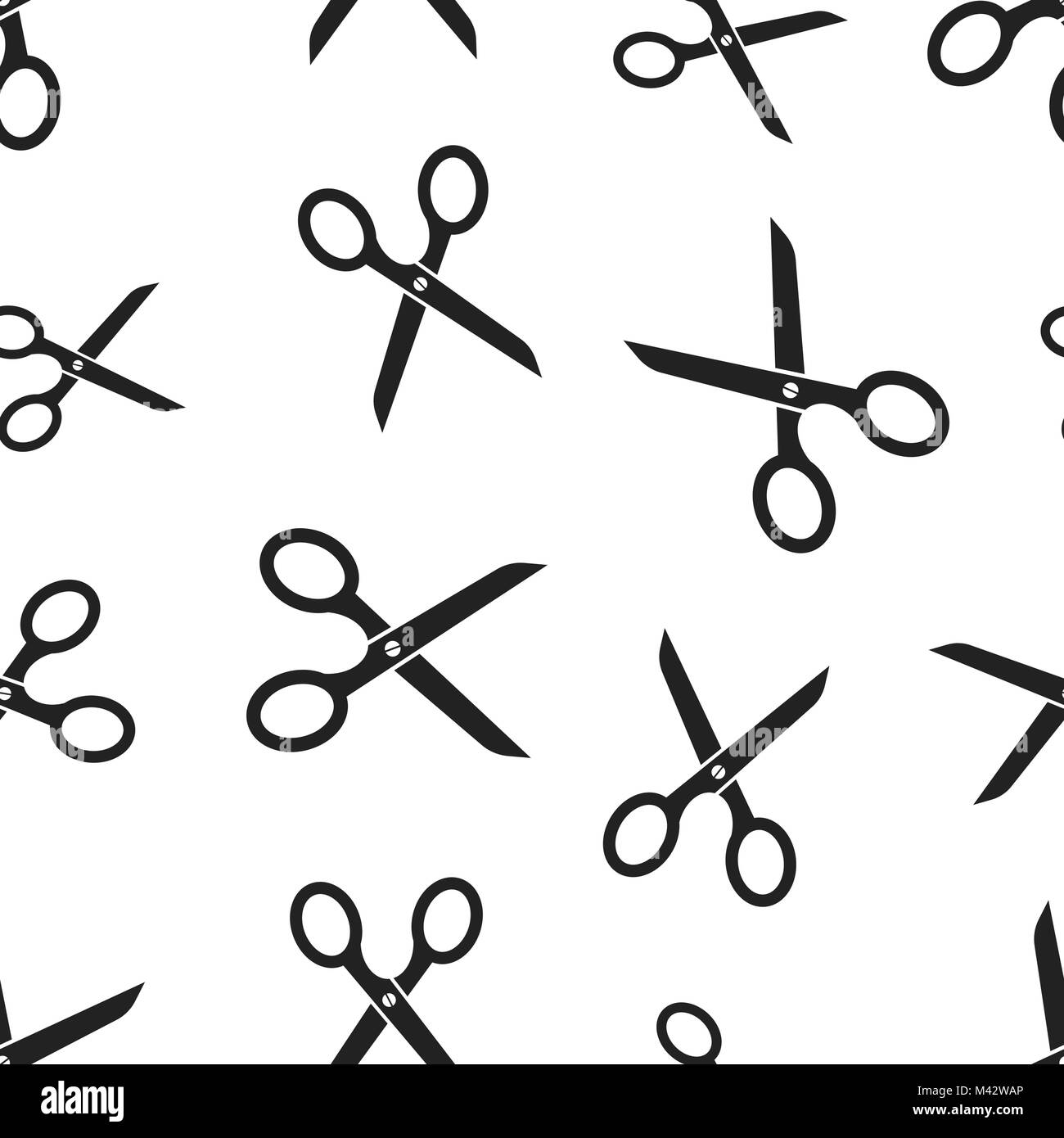 Scissors seamless pattern background. Business flat vector illustration ...