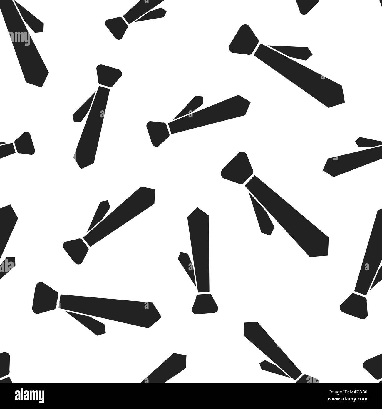 Tie seamless pattern background. Business flat vector illustration. Necktie sign symbol pattern ...