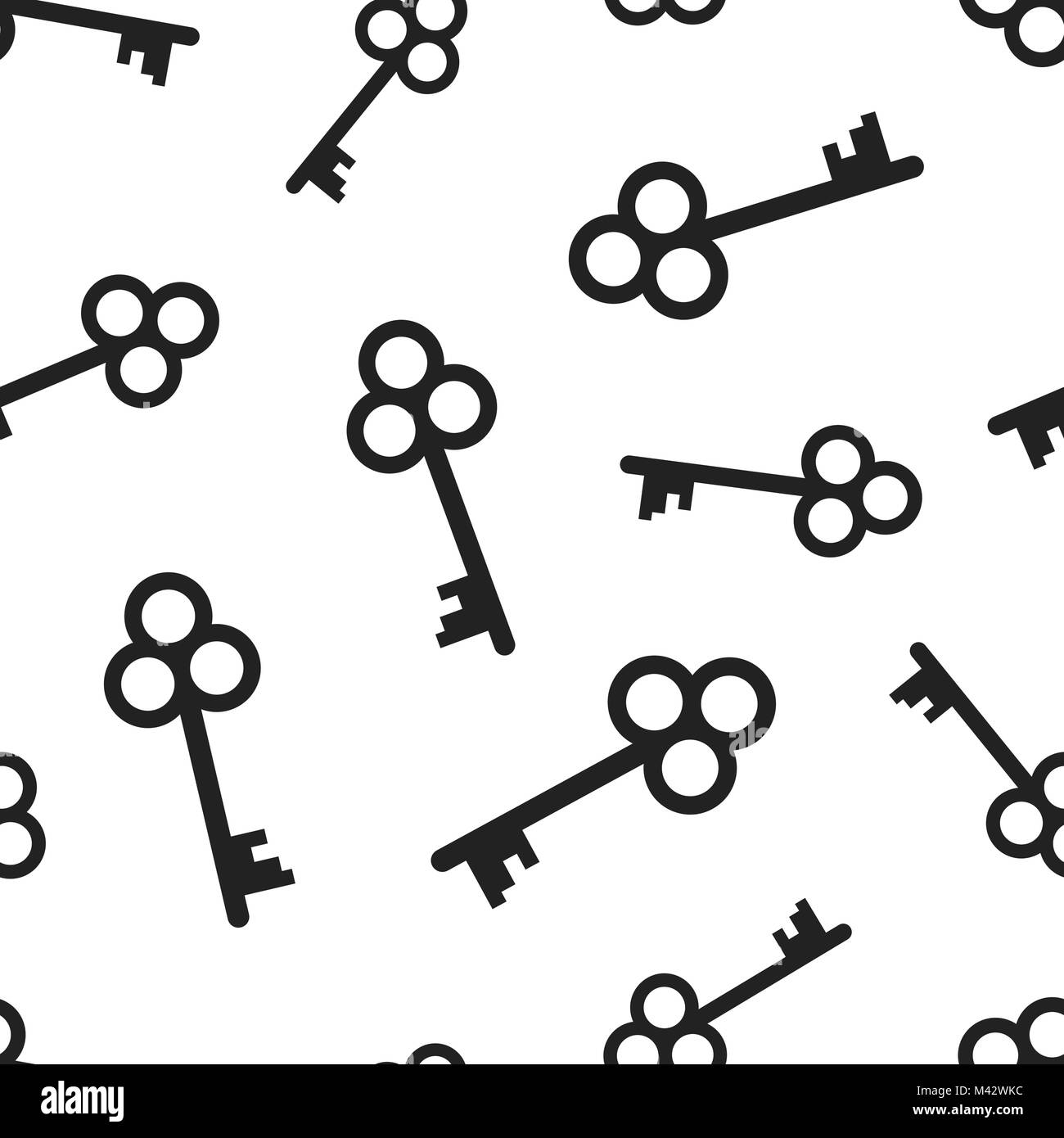 Key seamless pattern background. Business flat vector illustration. Key ...