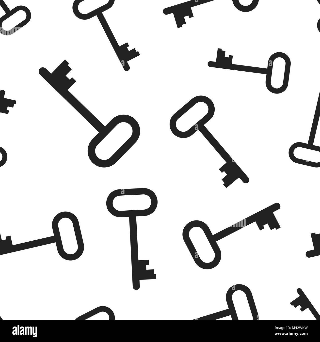 Key seamless pattern background. Business flat vector illustration. Key ...