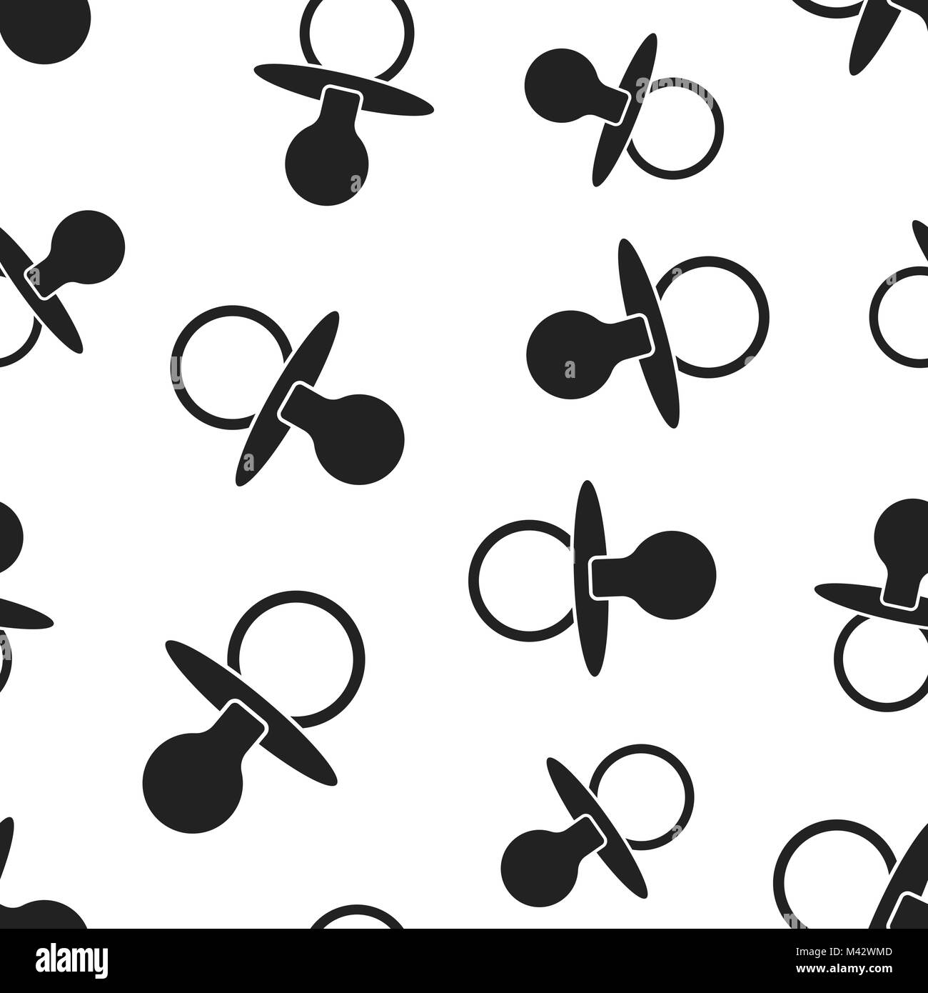 Baby pacifier seamless pattern background. Business flat vector ...