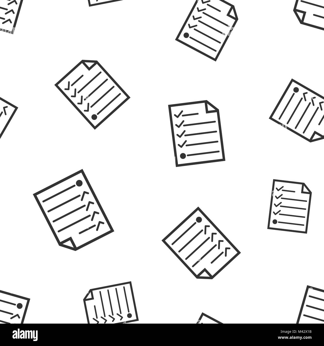 Сhecklist seamless pattern. Business concept document checkbox ...
