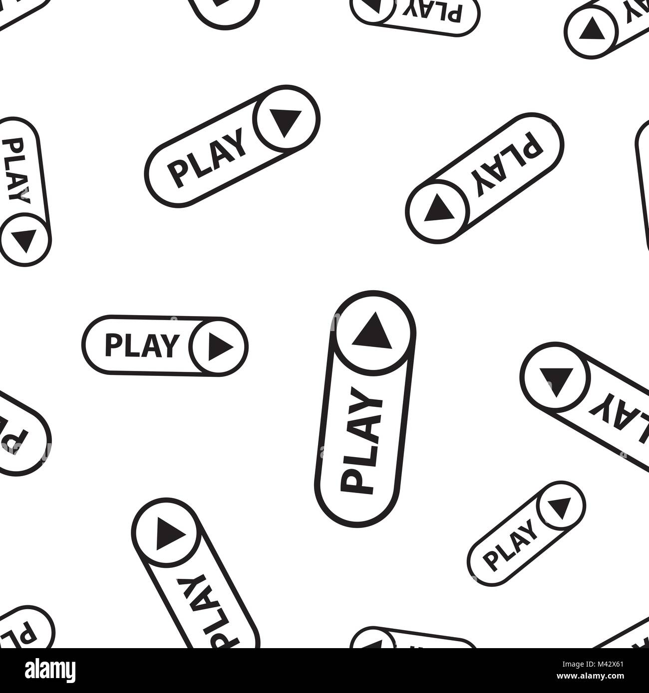 Play video seamless pattern background. Business flat vector ...