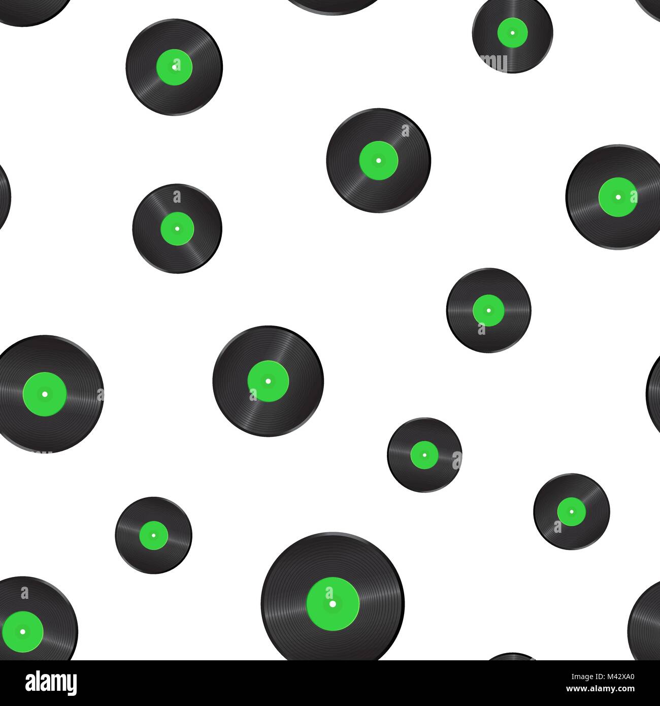 Vinyl disk seamless pattern background. Business concept vector ...