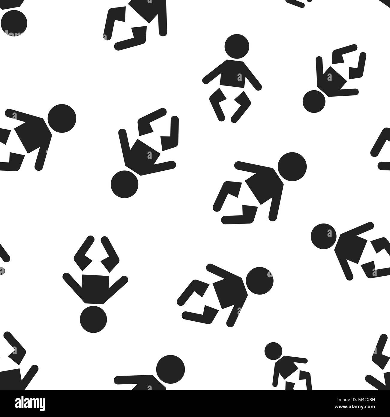 Baby people seamless pattern background. Business concept vector ...