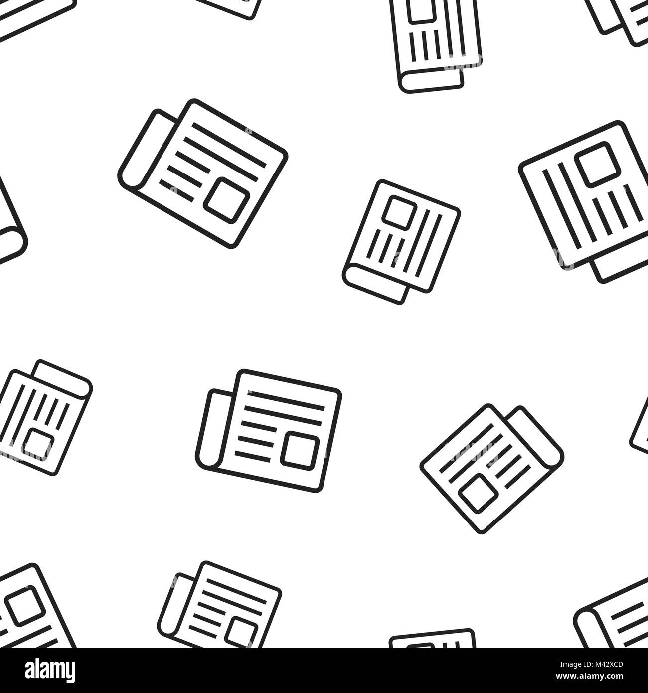 Newspaper, news seamless pattern background. Business concept vector ...