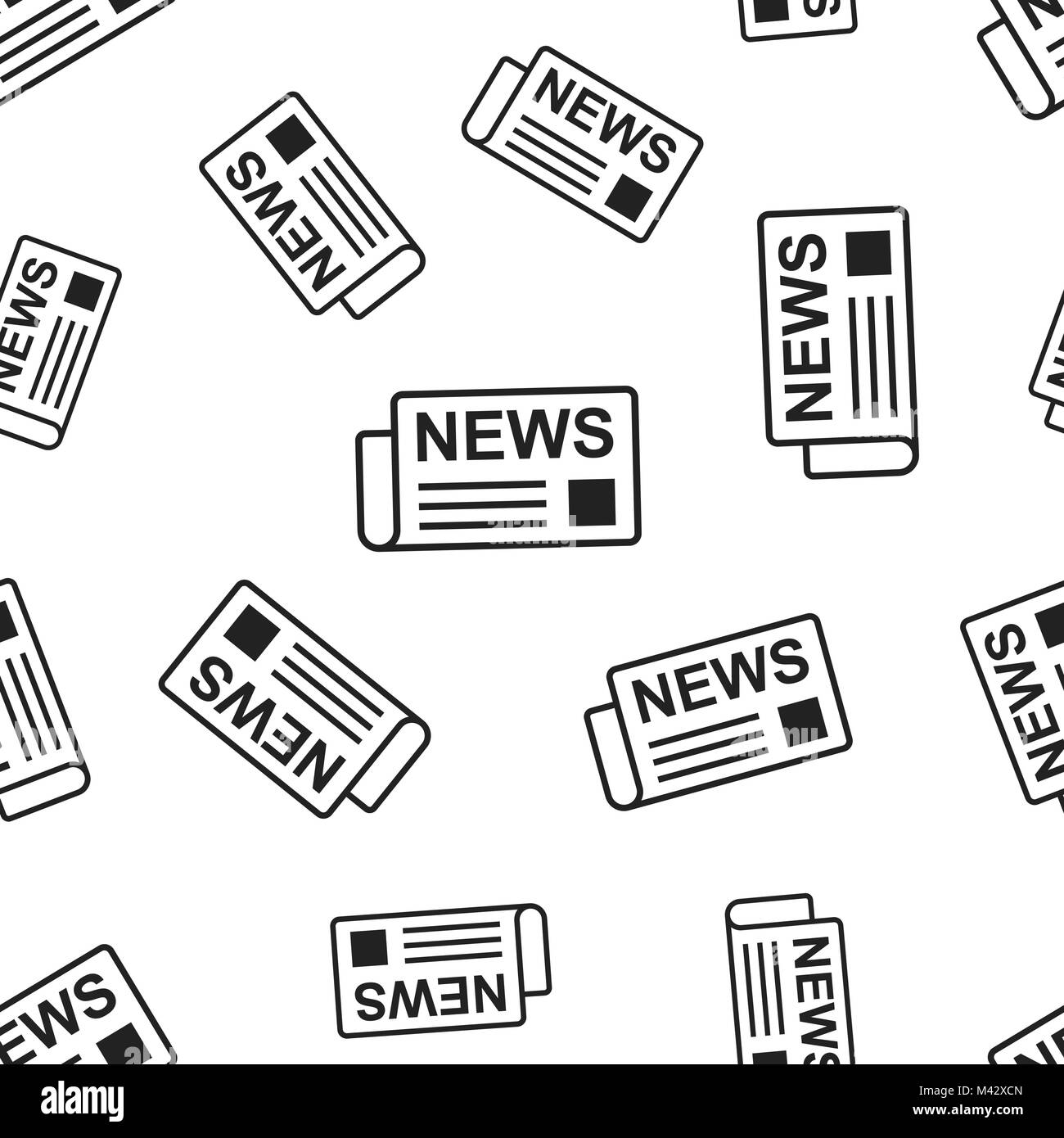Newspaper, news seamless pattern background. Business concept vector ...
