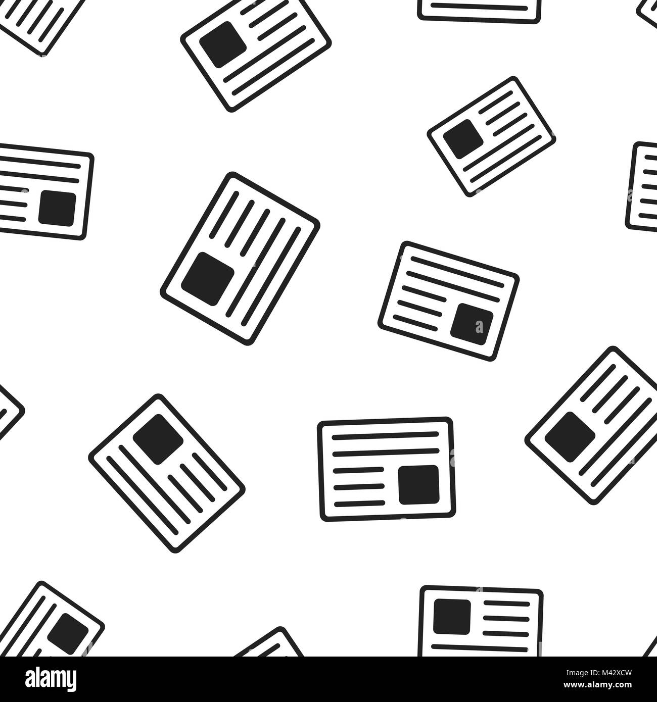 Newspaper, news seamless pattern background. Business concept vector ...