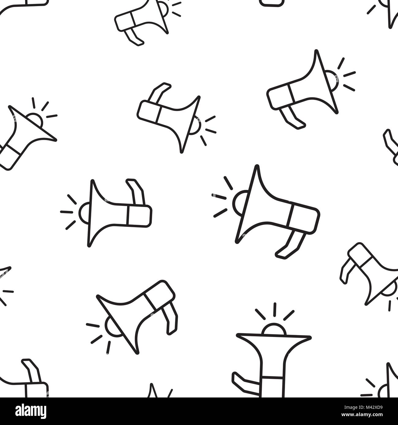 Megaphone seamless pattern background. Business concept vector ...