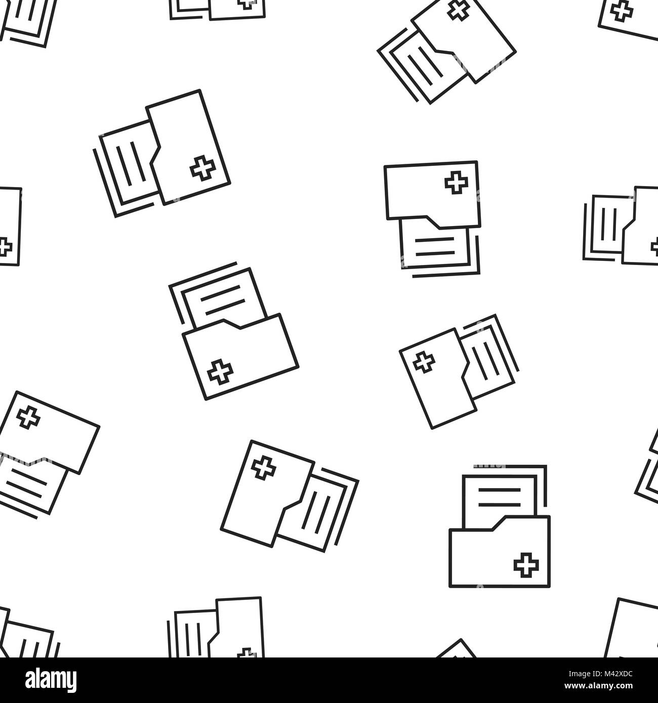 Document folder portfolio seamless pattern background. Business concept ...