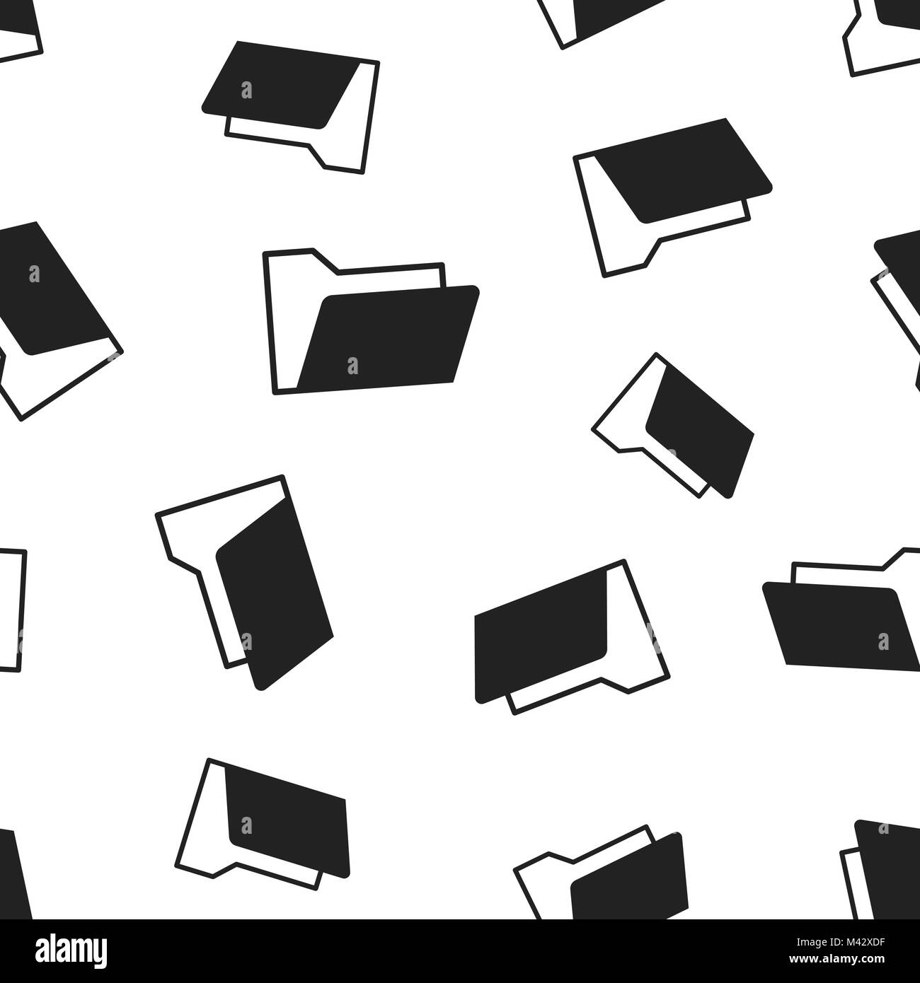 Folder Document Seamless Pattern Background Business Concept Vector Illustration Archive Data
