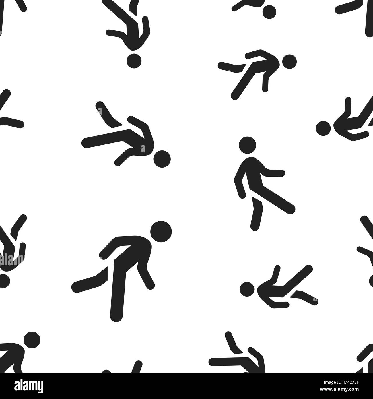 Walking man seamless pattern background. Business concept vector ...
